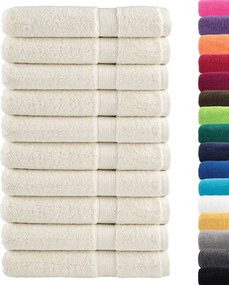 Premium ručníky SOLUND 10 ks krémové 100 x 200 cm 600 g/m² 137487