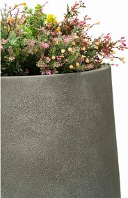 Designový květináč NEXORA, sklolaminát, 54x48 cm, šedý