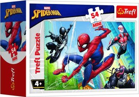 TREFL PUZZLE Spiderman Proti padouchům mini 20x13cm 54 dílků 4 druhy tr154164