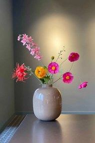 Pip Studio velká kovová váza 32cm, šedohnědá (Velká kovová váza v šedohnědé barvě)