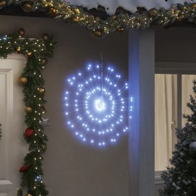 Vánoční hvězdicové světlo 140 studeně bílých LED diod 17 cm