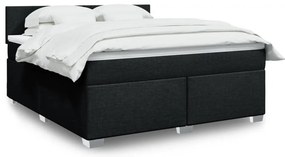 Box spring postel s matrací černá 180x200 cm textil 3285962