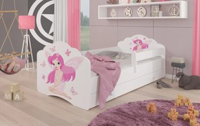 ADRK Furniture Postel s matrací, zábranou a šuplíkem CASIMO GIRL WITH WINGS 160x80 CH-Cas-Barri-Girl-Win-160-E110
