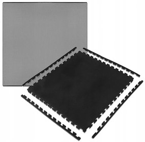 Pěnová podložka na podlahu 100x100x4 cm TATAMI černo-šedá