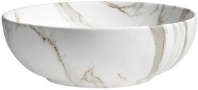 Sapho Sapho, RONDANE keramické umyvadlo na desku průměr 41cm, bianco carrara, AR435BC