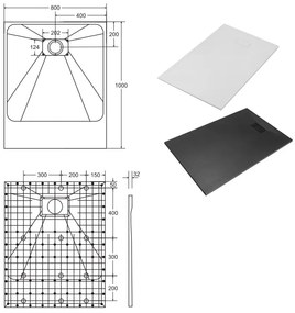 Besco Vexo obdélníková sprchová vanička, white Rozměr vaničky: 130x90cm