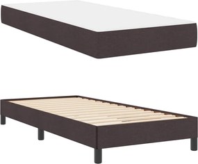 Postel s boxspringem Tmavě hnědá 90 x 200 cm textil 3398461