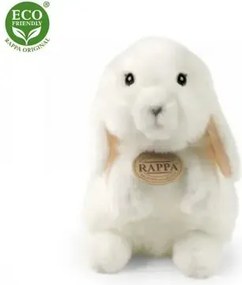 RAPPA Plyšový králík bílý stojící 18 cm / ECO-FRIENDLY / od 0 měsíců