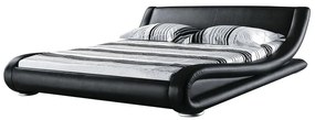 Manželská postel 180 cm AVENUE (s roštem) (černá). 1007128
