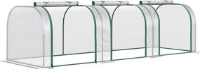 Skleník Outsunny s dveřmi, zimní ochranný skleník z oceli, skleník na balkon, zahradu, rajčatový skleník 295x100x80cm, skleník na rajčata, zeleninu, k