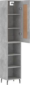Skříň highboard betonově šedá 34,5x34x180 cm kompozitní dřevo 3200341