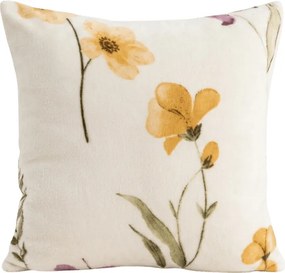 Oboustranný povlak na polštářek DUO SENSE WILDELLA 45x45 cm mikroplyš/flanel, krémový