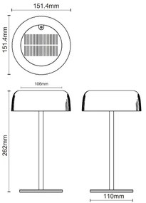 Zuma Line DT33111-LED Stm. solární nab. lampa BLUET LED/2,5W/2000 mAh IP44 černá