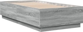 Rám postele s LED osvětlením šedý sonoma 75 x 190 cm kompozit 3209672