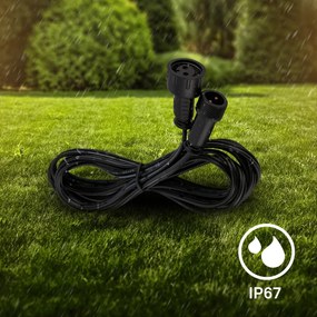 BRI 3920035 CONNECT TO SHINE 3ks sada prodlužovací kabel 200 cm – IP67 ochrana proti vodě, 12V, černá - BRILONER