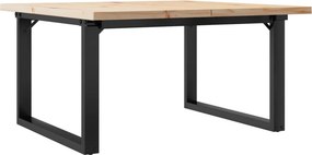 Konferenční stolek s O rámem 80x80x45,5cm borové dřevo a ocel 3282729
