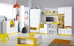 Dětský psací stůl Mobi MO11 Zvolte barevné provedení: bílá lux  - tyrkys