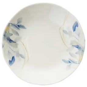 Jídelní sada 24 ks bílá/modrá/porcelán