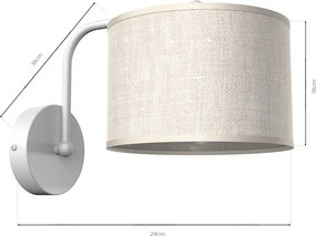 Nástěnné svítidlo Lino, 1x lněné stínítko, w