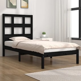 vidaXL Rám postele masivní borovice 90 x 190 cm Single [3104446] Barva: Černá