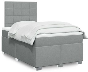 Box spring postel s matrací světle šedá 120 x 200 cm textil 3292755