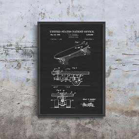 Retro plakát Retro plakát Skateboard break waddell patent USA