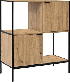 XXXLutz REGÁL NA DOKUMENTY, černá, dub artisan, 84/100/40 cm Carryhome - Regály na šanony - 001320000503