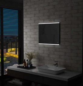 vidaXL Koupelnové zrcadlo s LED světly a dotykovým senzorem 60 x 50 cm [144732]