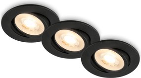 Briloner Vestavná LED svítidla (3dílná, černá)