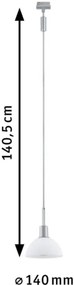 Paulmann 96972 Pendel Sarrasani, závěs pro Urail system, 1x20W E14, chrom, bílé sklo