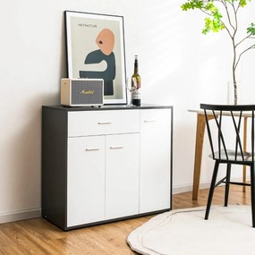 Costway Kuchyňská komoda bufetová skříňka se zásuvkovou kuchyňskou skříňkou