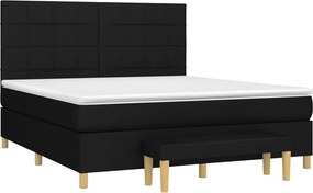 Box spring postel s matrací černá 160x200 cm textil 3137167