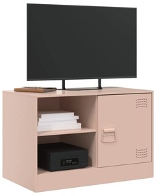 TV skříňky 2 ks růžové 67 x 39 x 44 cm ocel