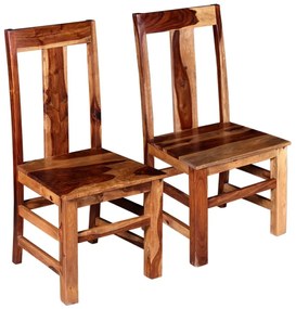 243964 vidaXL Jídelní židle 2 ks masivní sheeshamové dřevo