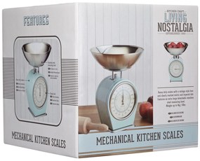 Kitchen Craft Mechanická kuchyňská váha Vintage blue - 4 kg, modrá barva, kov