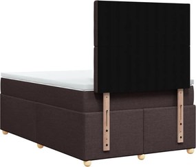 Box spring postel s matrací tmavě hnědá 120x200 cm textil 3291264