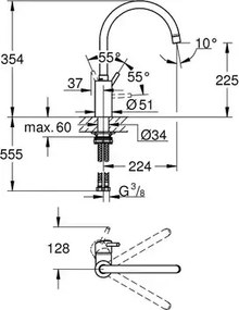 Grohe Concetto - Dřezová baterie chrom