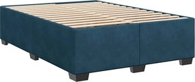 Box spring postel s matrací modrá 140 x 190 cm samet 3290922