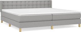 Box spring postel s matrací světle šedá 160 x 200 cm textil 3130601