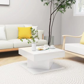 vidaXL Konferenční stolek 57 x 57 x 30 cm dřevotříska [808369] Barva: Bílá