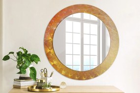 Kulaté dekorativní zrcadlo Spirálová abstrakce fi 60 cm