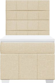 Box spring postel s matrací krémová 80 x 200 cm textil 3291500