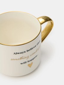 Sinsay - Keramický hrnek s nápisem - bílá