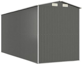 Zahradní kůlna světle šedá 192 x 440 x 223 cm pozinkovaná ocel 3147441