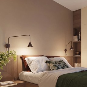 Sollux Lighting Nástěnné svítidlo NOX 1 hnědé s vypínačem