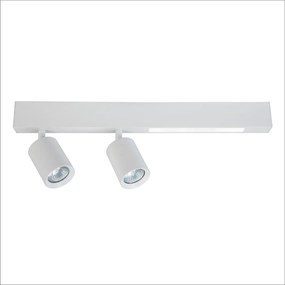 Stropní svítidlo Magnet, 2x bílé kovové stínítko + 1x LED 5W, w