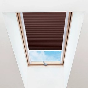 Roleta Plisé na střešní okna, Průsvitná, Čokoládová, P 007 , 30 x 150 cm