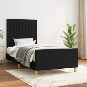 Rám postele bez matrací černá 90x200 cm textil 3125189