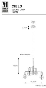 Markslöjd 108716 - Lustr na lanku CIELO 4xE27/40W/230V černá
