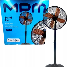 Mpm BWP-08 Stojící větráček 45 cm 50 W Kovová vrtule 3 rychlosti Černá